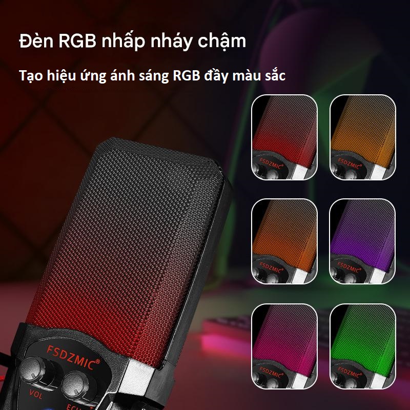 Micro cho máy tính S260 đèn RGB cổng USB