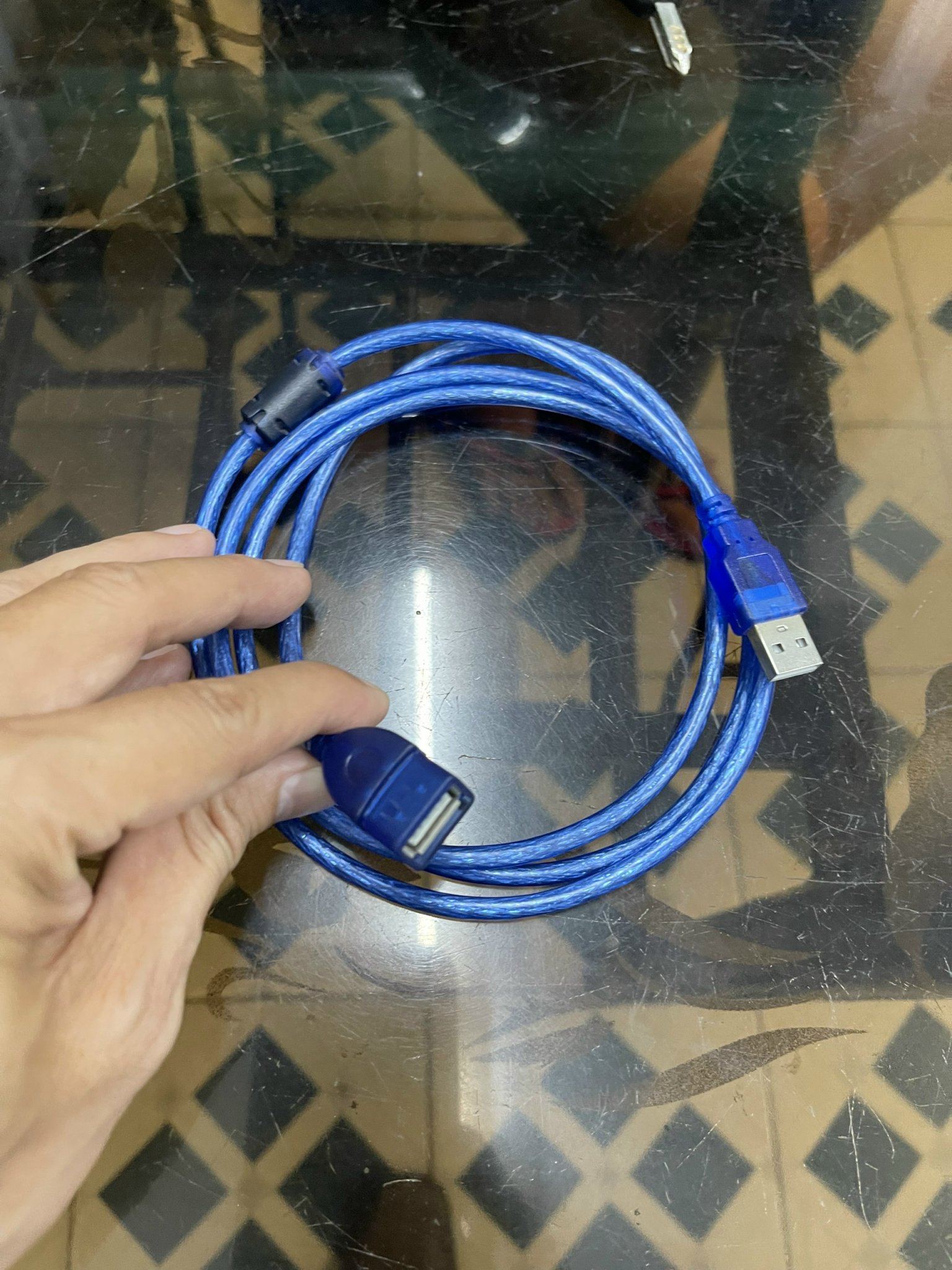 USB nối dài 1,5m xanh chống nhiễu
